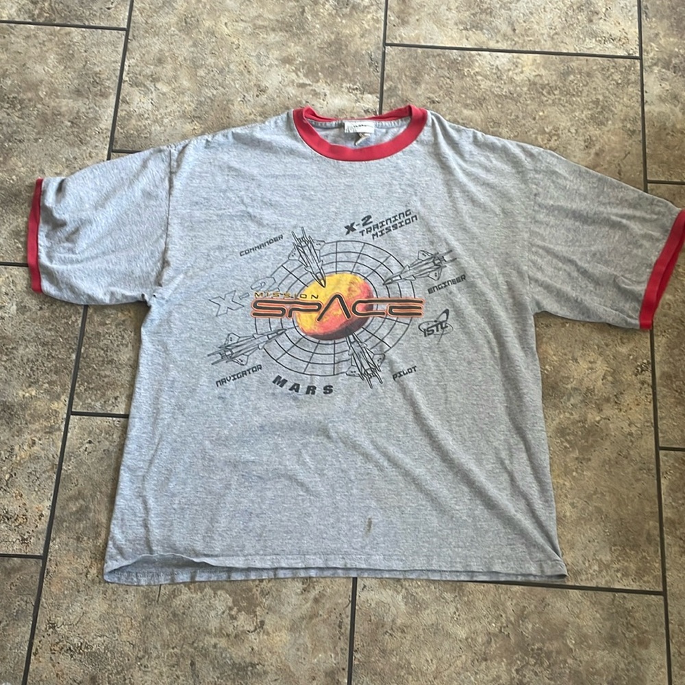 Vintage Walt Disney Epcot Mission Space Ride Ringer T… - Gem